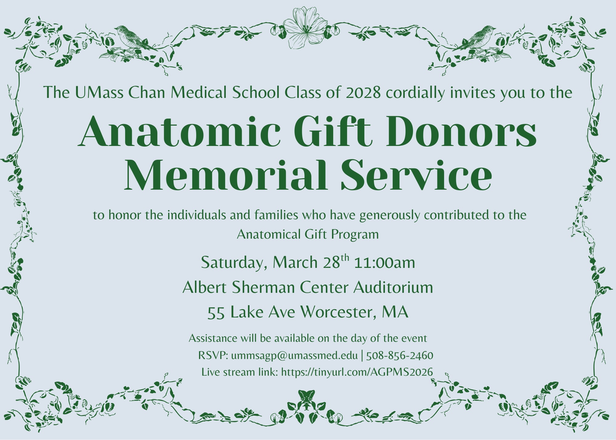 UMass Chan AGP Memorial Service 2026