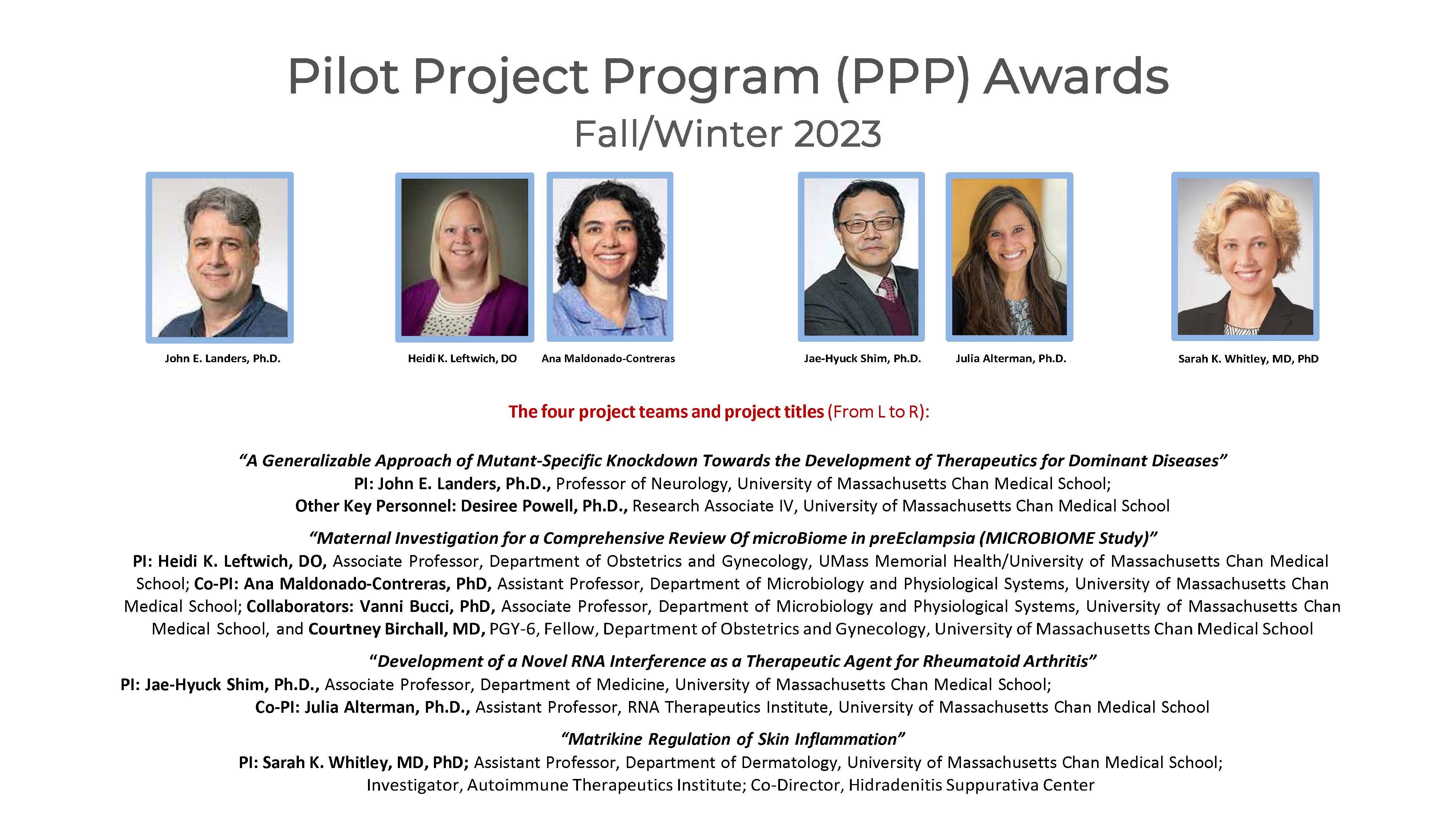 Pilot Project Program (PPP) - CCTS | UMass Chan Medical School - Worcester